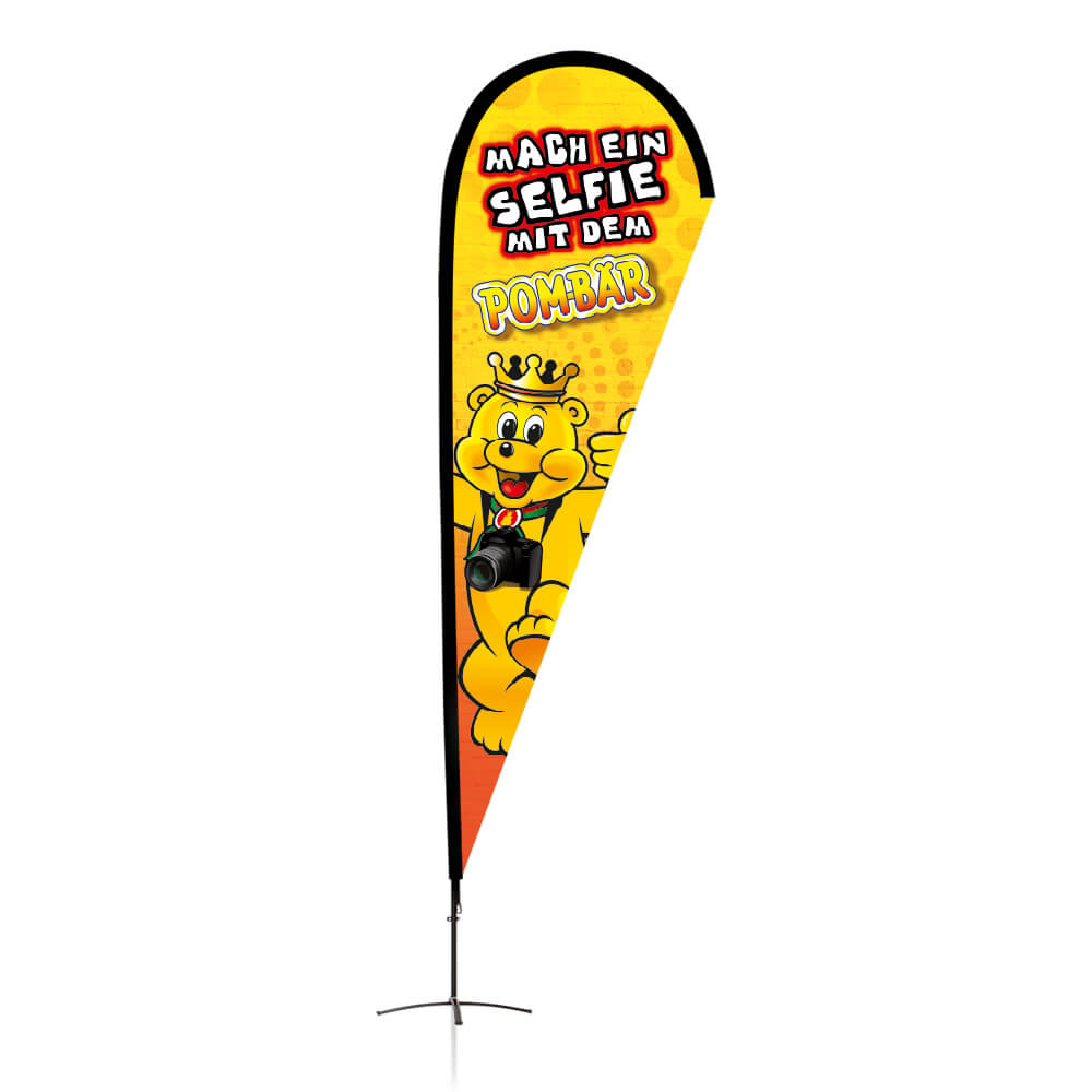 Dropflag Beidseitig Bedruckt Beachflag Tropfenform